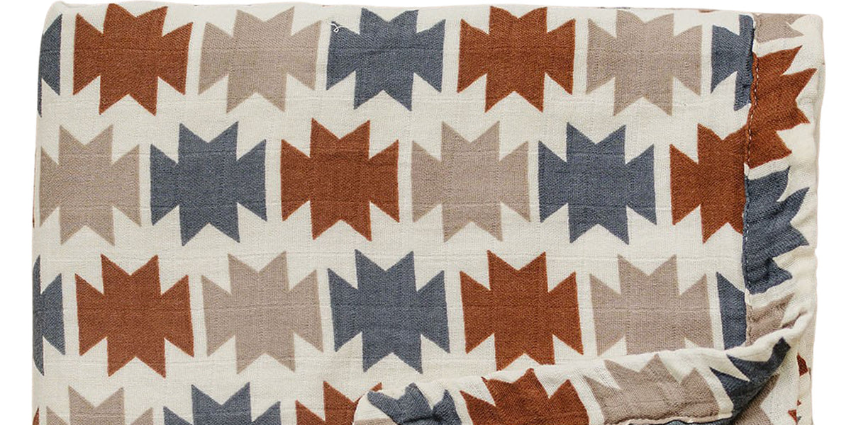 Mebie Baby Western Aztec + Wild West Muslin Quilt