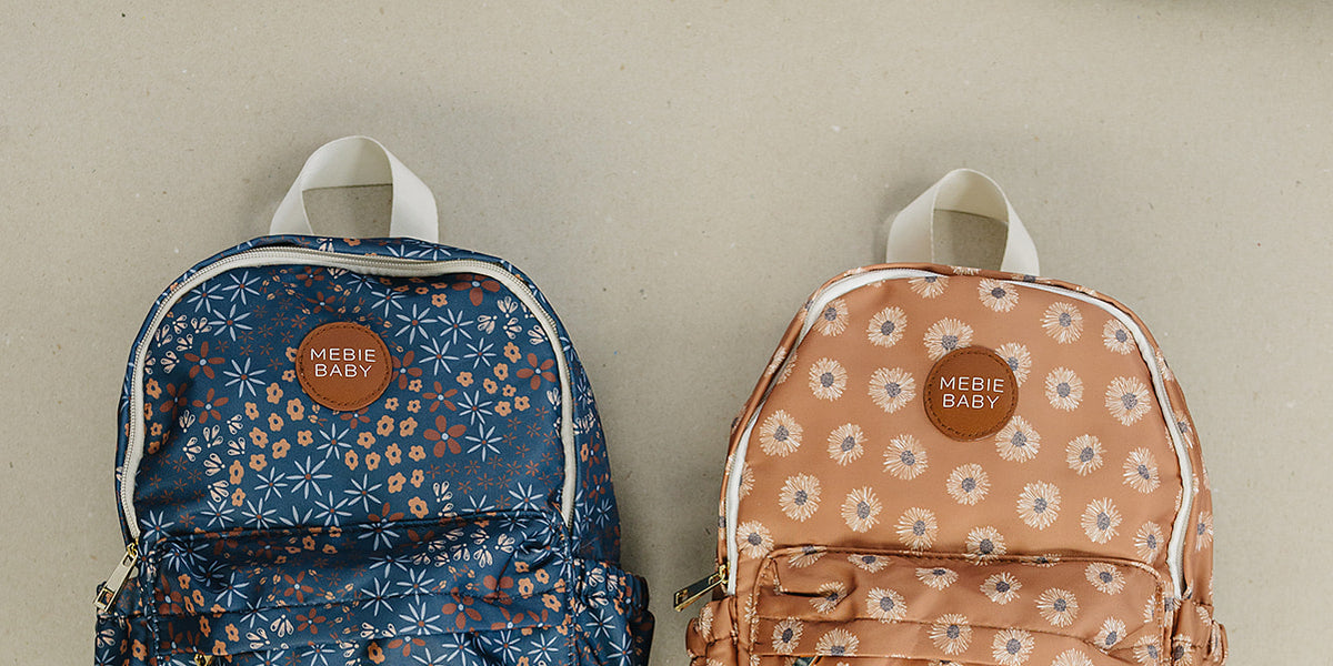 Mebie Baby Navy Floral Mini Backpack
