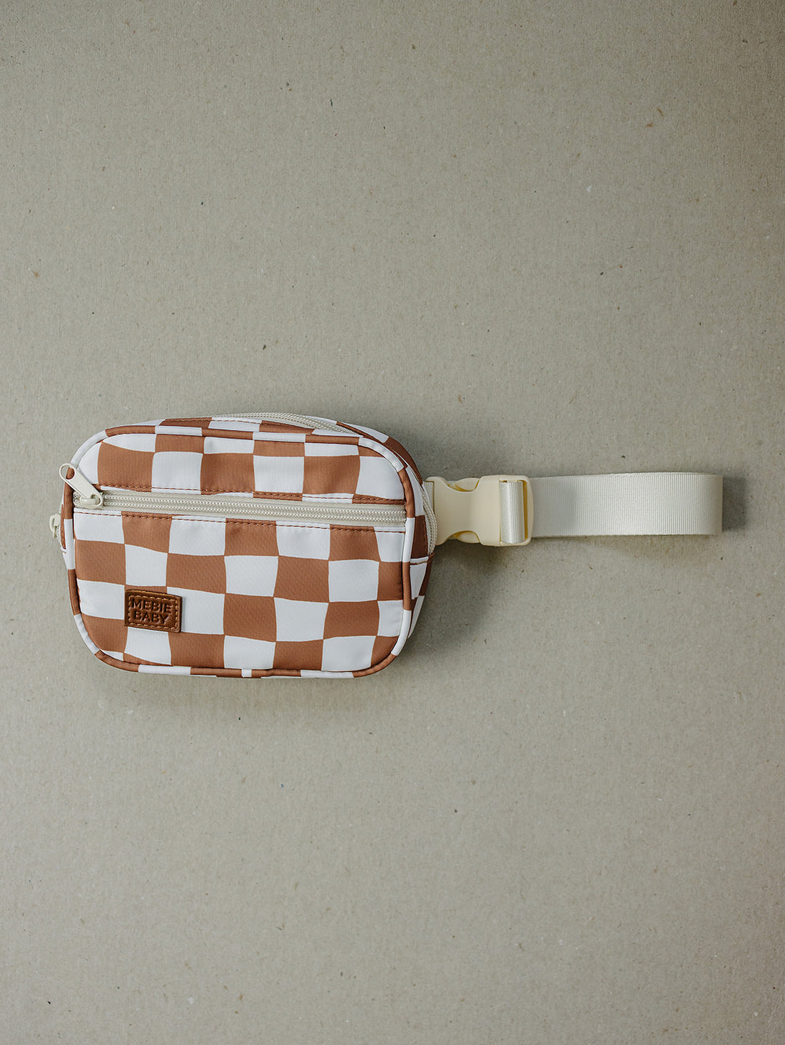 Mebie Baby Rust Wavy Checkered Mini Fanny Pack