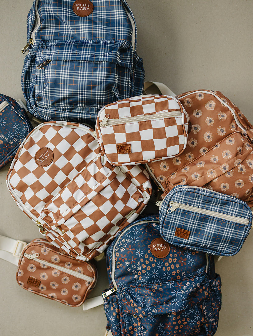 Mebie Baby Navy Floral Mini Backpack