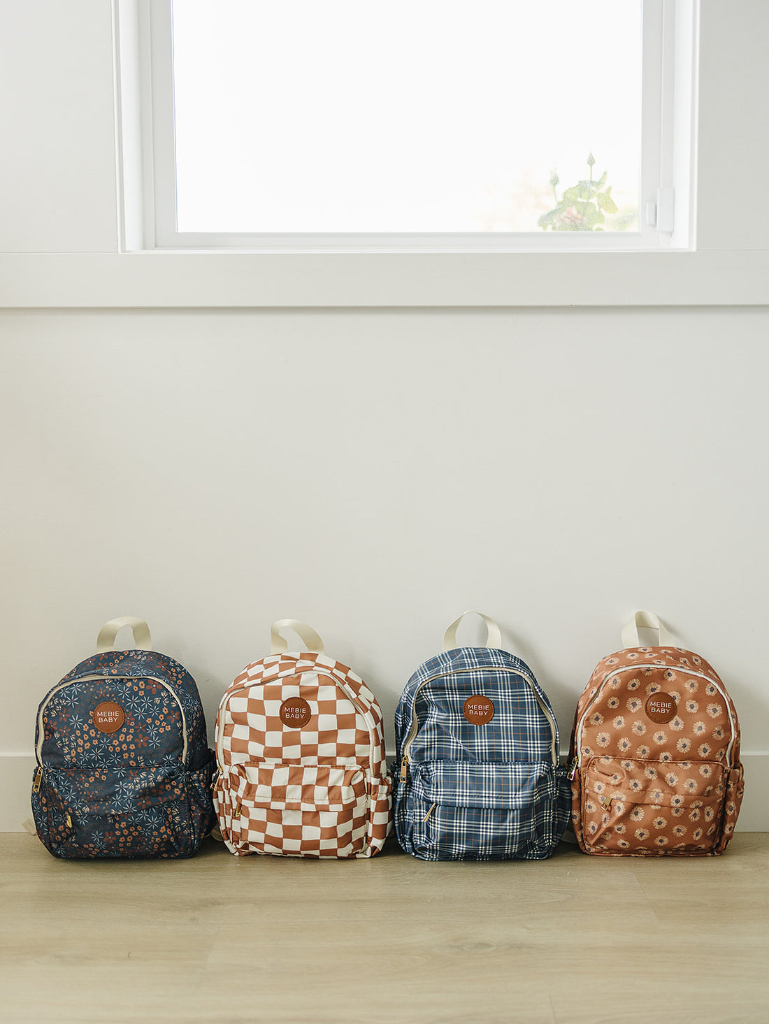 Mebie Baby Navy Floral Mini Backpack