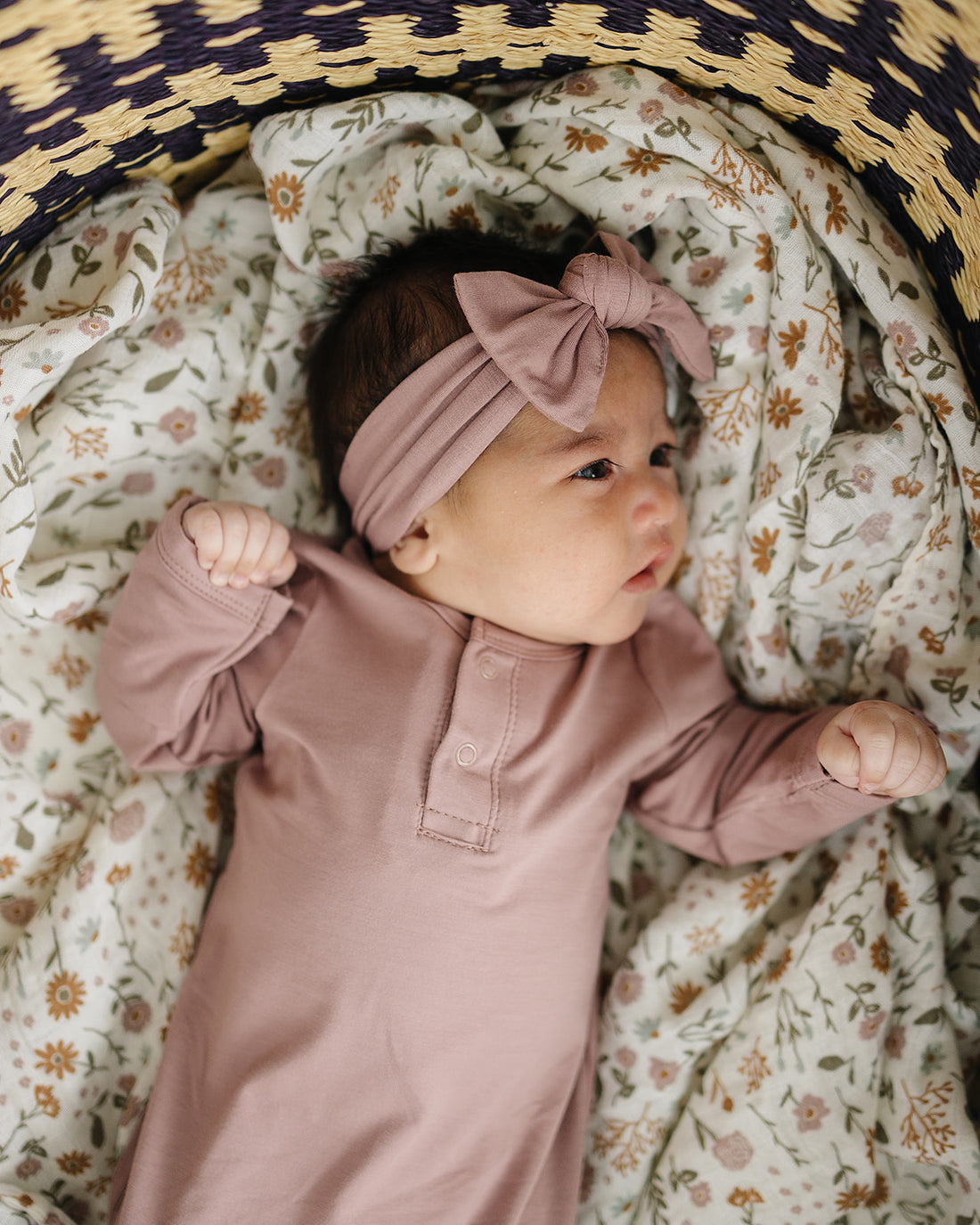 Dusty Rose Bamboo Head Wrap – Mebie Baby