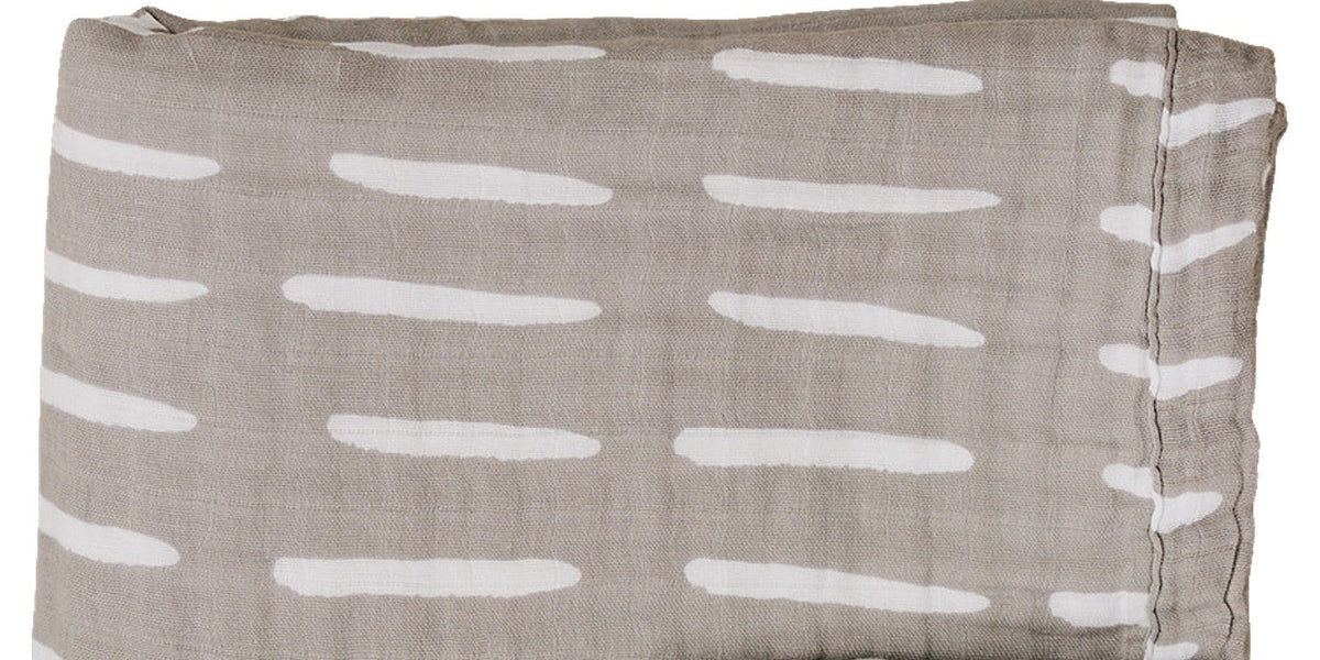 Mebie Baby Grey Dash Muslin Quilt